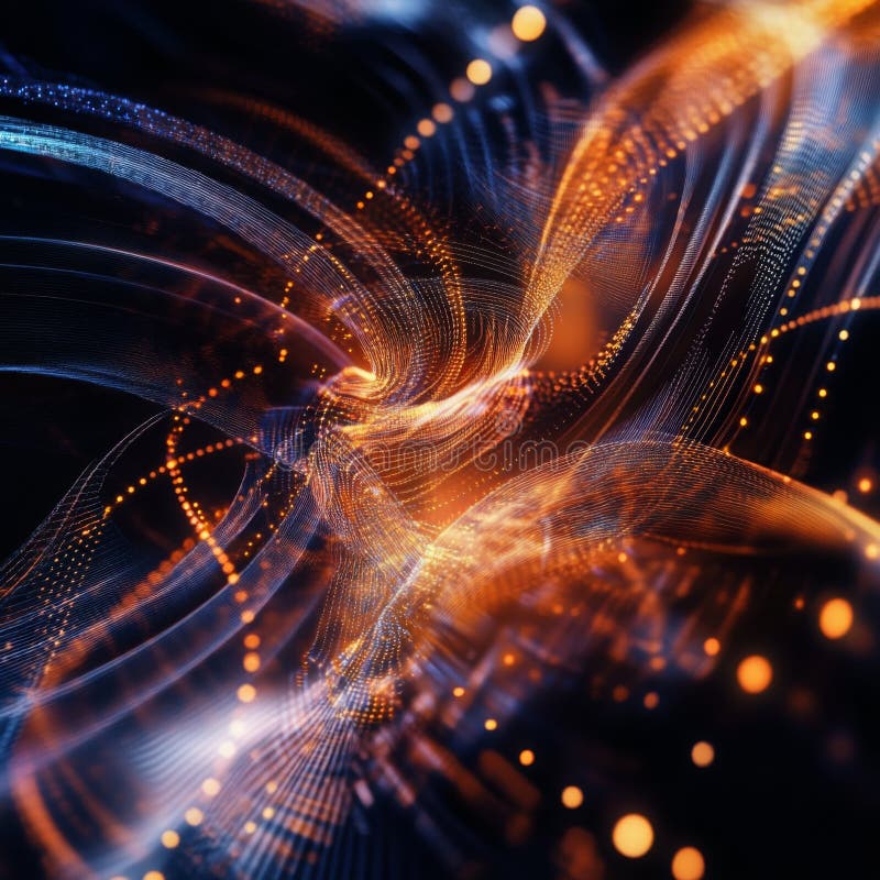 Dynamic Fusion of Light and Energy Patterns in Motion Stock Image ...