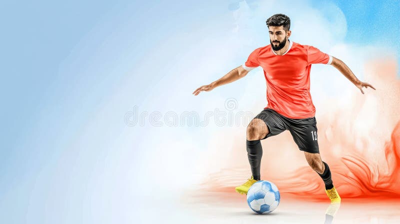 Dynamic Futsal Player Skillfully Dribbling the Ball Showcasing Speed ...