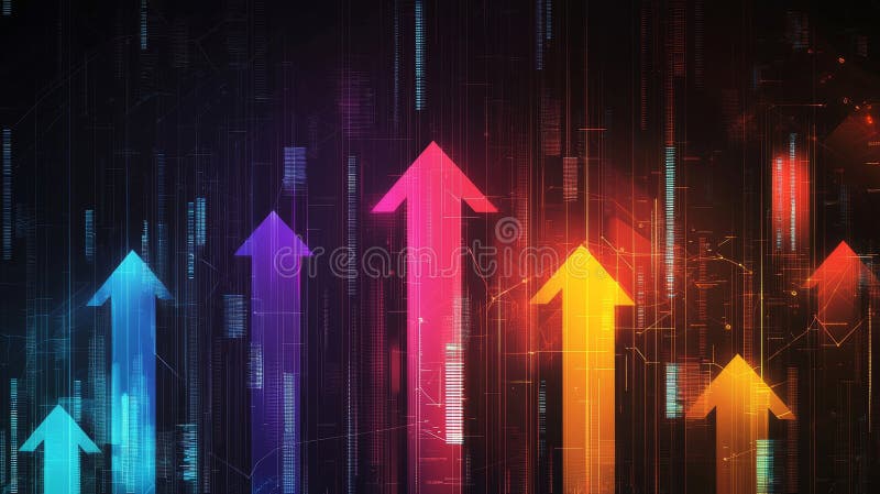 Dynamic Future-themed Chart Featuring Arrows Showcasing Development and ...