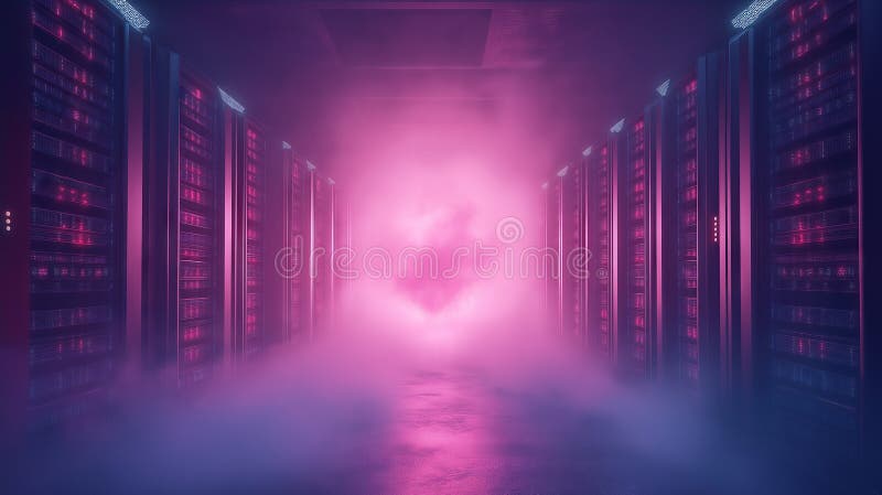 Innovative Cloud Computing Concept with Floating Servers Surrounded by ...