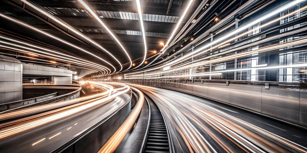 Dynamic Futuristic Light Streaks in Motion for High-speed Technology ...
