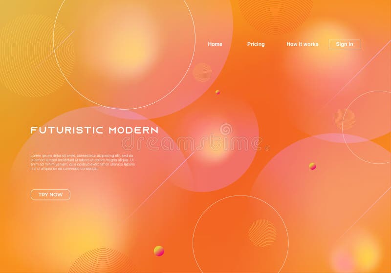 Dynamic Futuristic Modern Background for Landing Page Template. Vector ...