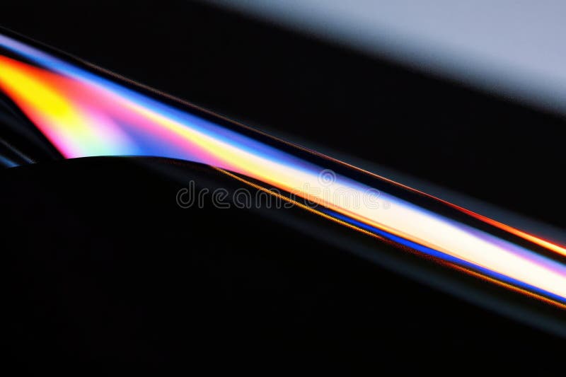Dynamic Futuristic Shadows with Rainbow Glow on Stylish Noir Tech ...