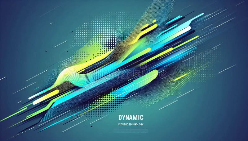 Energizing Tech Vibes: Dynamic Background with Halftone Dots and Sharp ...