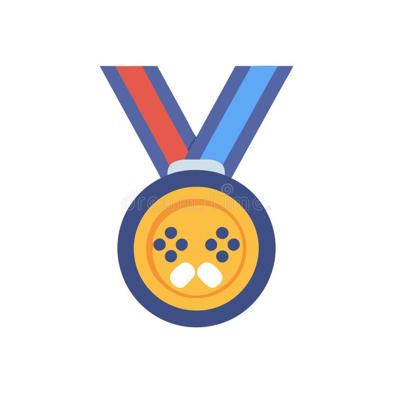 Dynamic Gaming Medal Icon for Achievements Stock Illustration ...