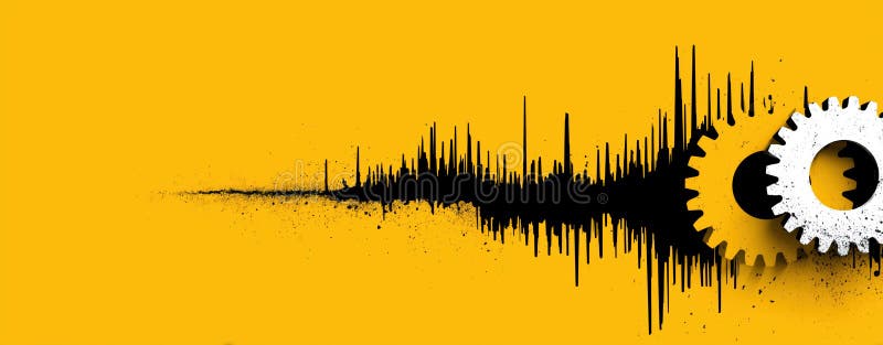 Dynamic Gears and Sound Waves Symbolize Sales Efficiency and Speed in ...