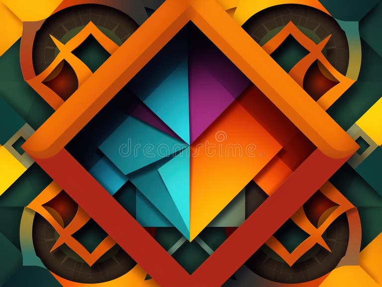 Dynamic Geometric Abstract Background Design a Multicolored Overlapping ...