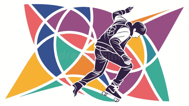 Dynamic Geometric Abstract Pattern with Diverse Figures, Vector Design ...