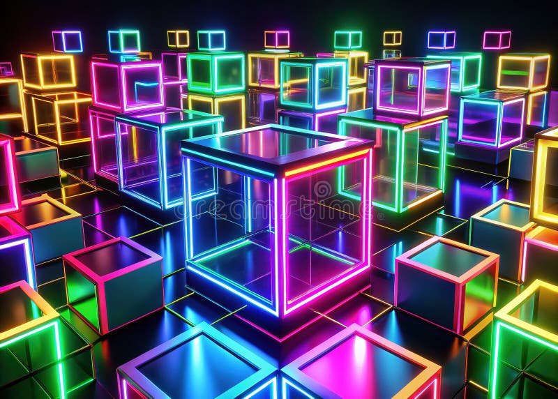 Dynamic Geometric Boxes 4K Overlay Footage Stunning Visual Effects for ...