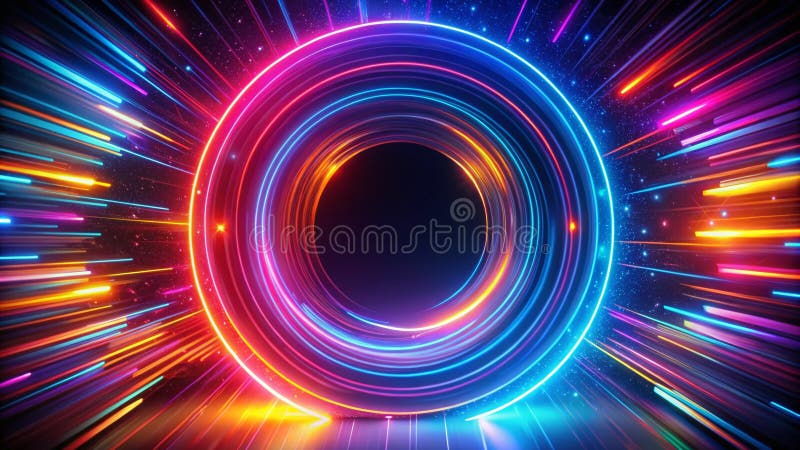 Dynamic Geometric Circle Design Vibrant Chaotic Lines for a Striking ...