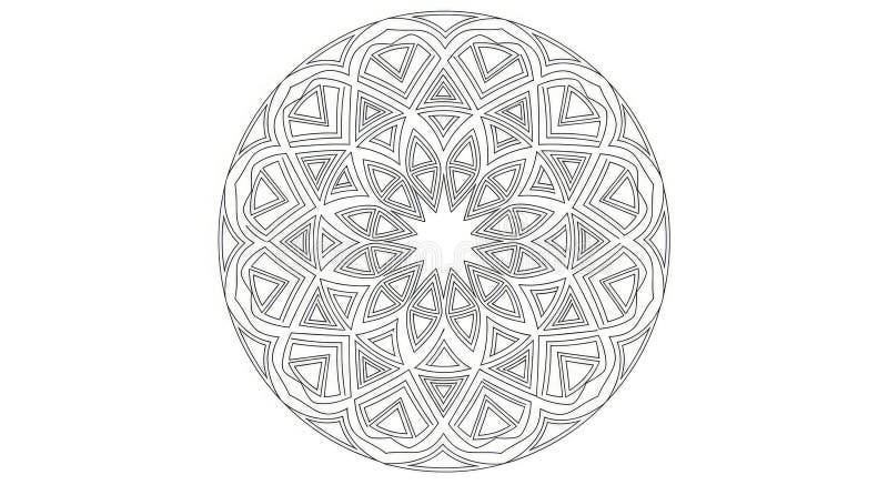 Dynamic Geometric Circle Mandala Repeating Arches Stress Relief Adult ...