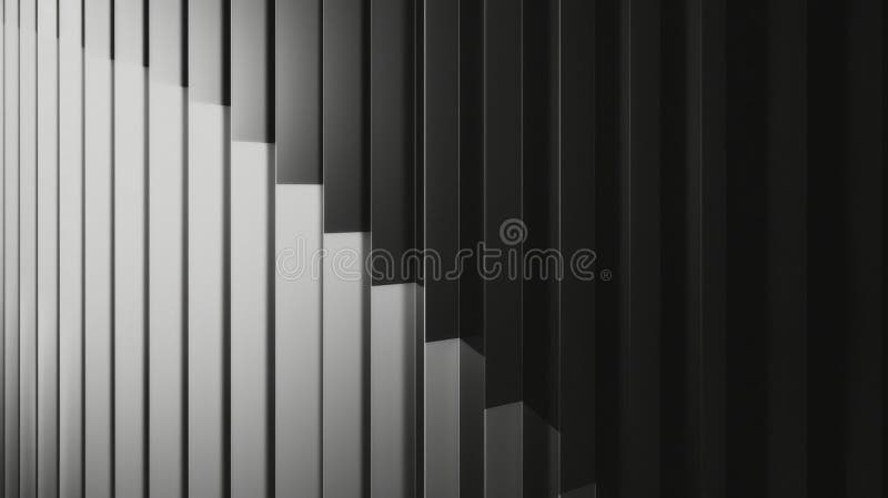 Modern Geometric Monochrome Striped Pattern with Dynamic Shadow Play ...