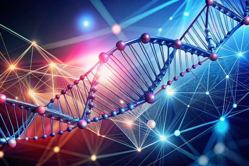 Dynamic Geometric DNA Data Visualization a Minimalist Futuristic Design ...