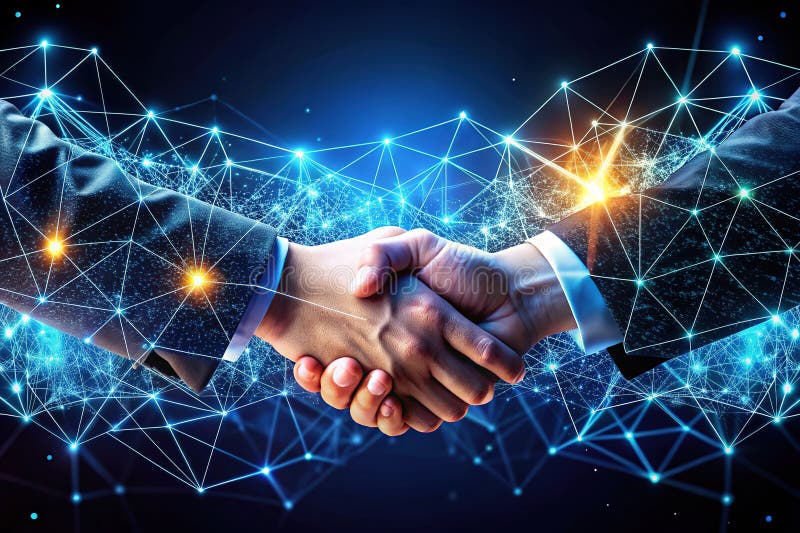 A Dynamic Geometric Handshake Visualizing a Powerful Business ...