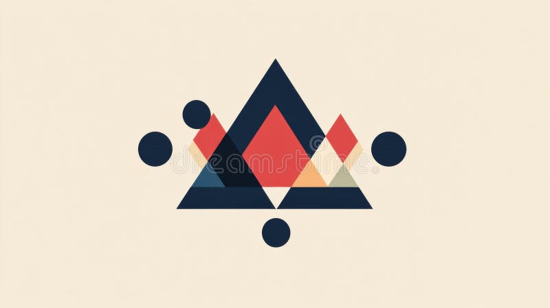 Dynamic Geometric Logo Design with Triangles and Circles in a Modern ...