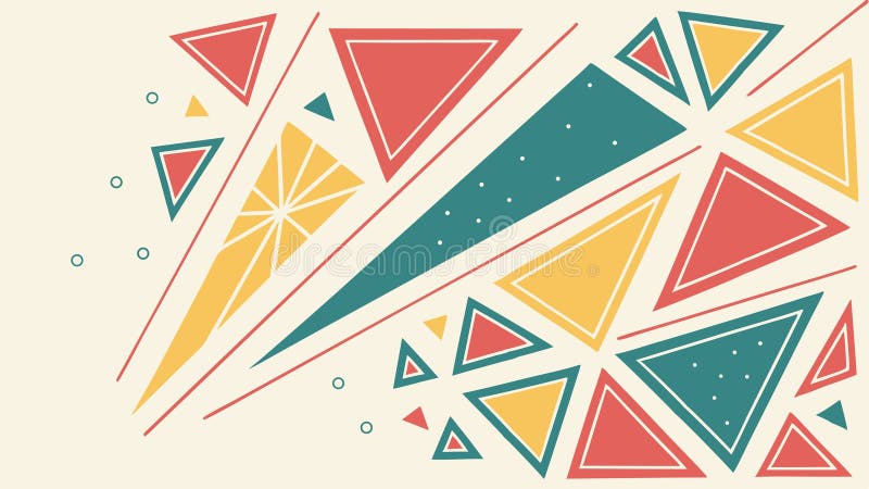 Dynamic Geometric Pattern with Abstract Triangles and Lines. Modern ...