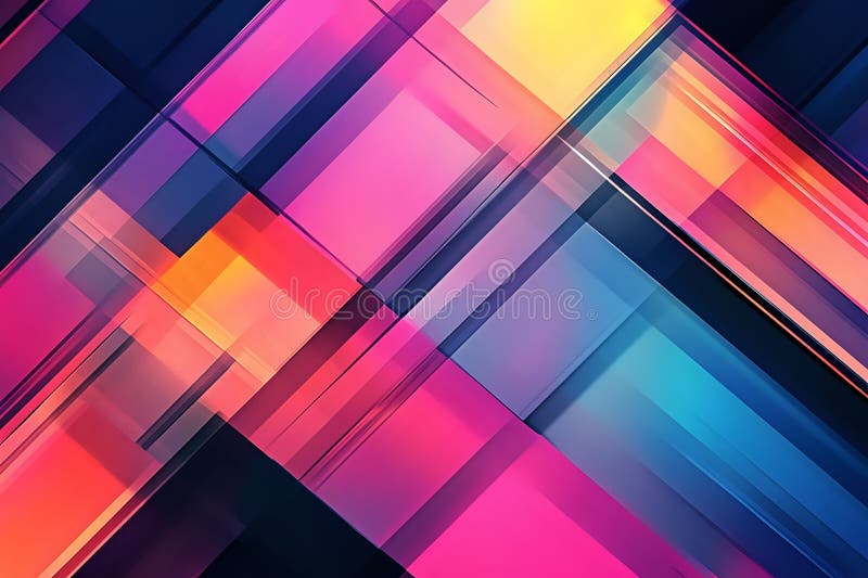 Dynamic Geometric Patterns with Vivid Hues and Sharp Lines Stock ...