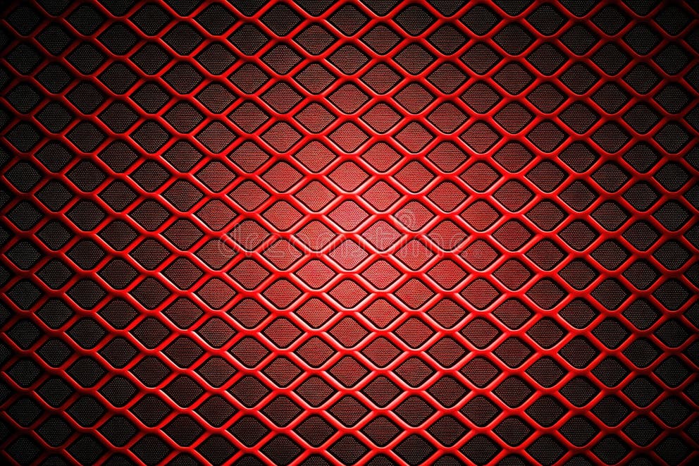 Dynamic Geometric Red Grid Pattern on a Striking Black Background a ...