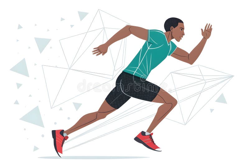 Geometric Running Man Stock Illustrations – 1,629 Geometric Running Man ...