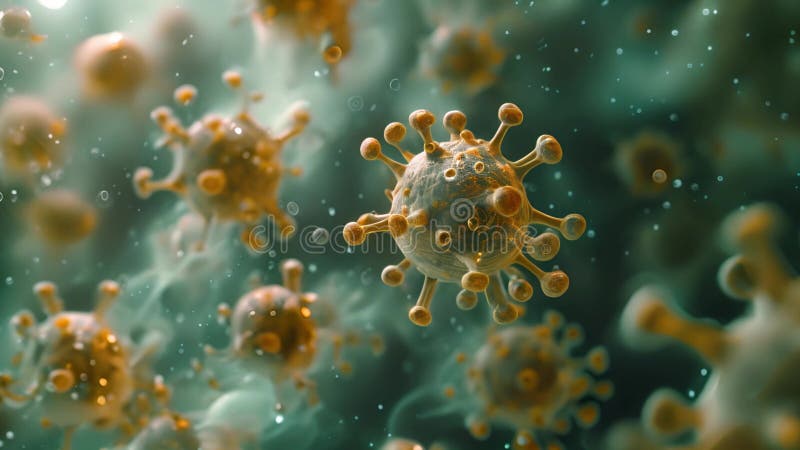 Dynamic Germs in Close-up, Animated Microbiology. Stock Video - Video ...