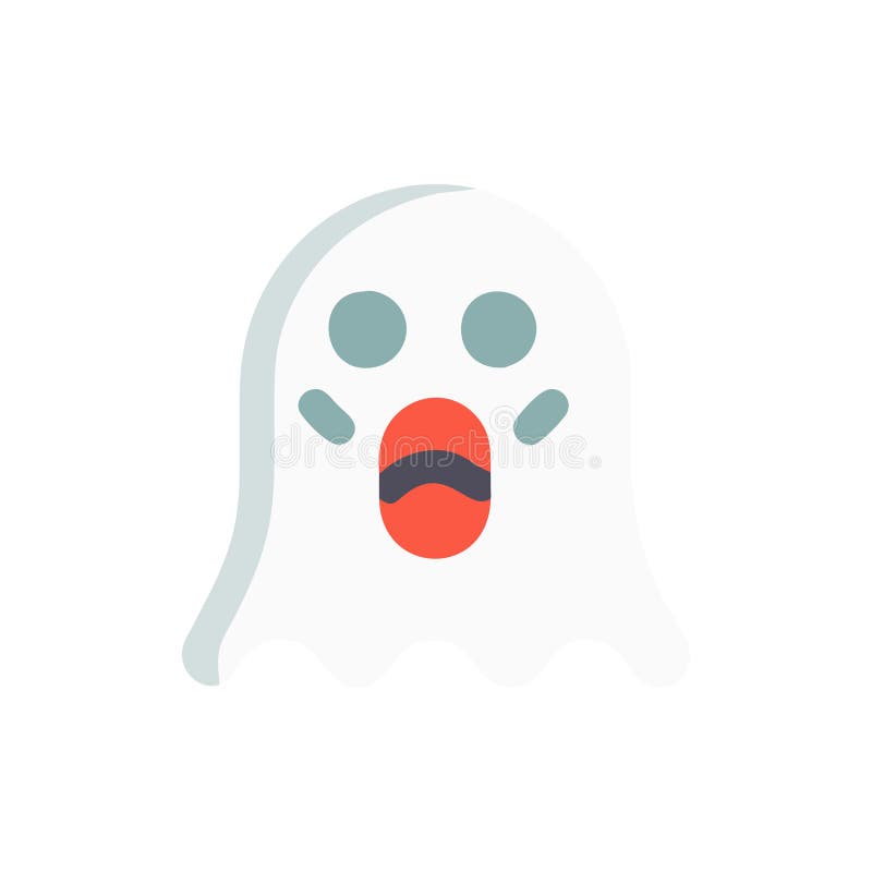 Dynamic Ghost Icon for Halloween Stock Illustration - Illustration of ...