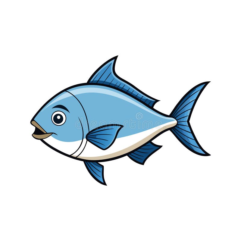 Dynamic Giant Trevally Fish Illustration with Realistic Details Stock ...