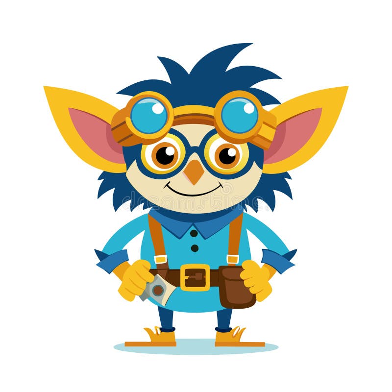Dynamic Gizmo the Gadgeteer Character Design Stock Vector ...