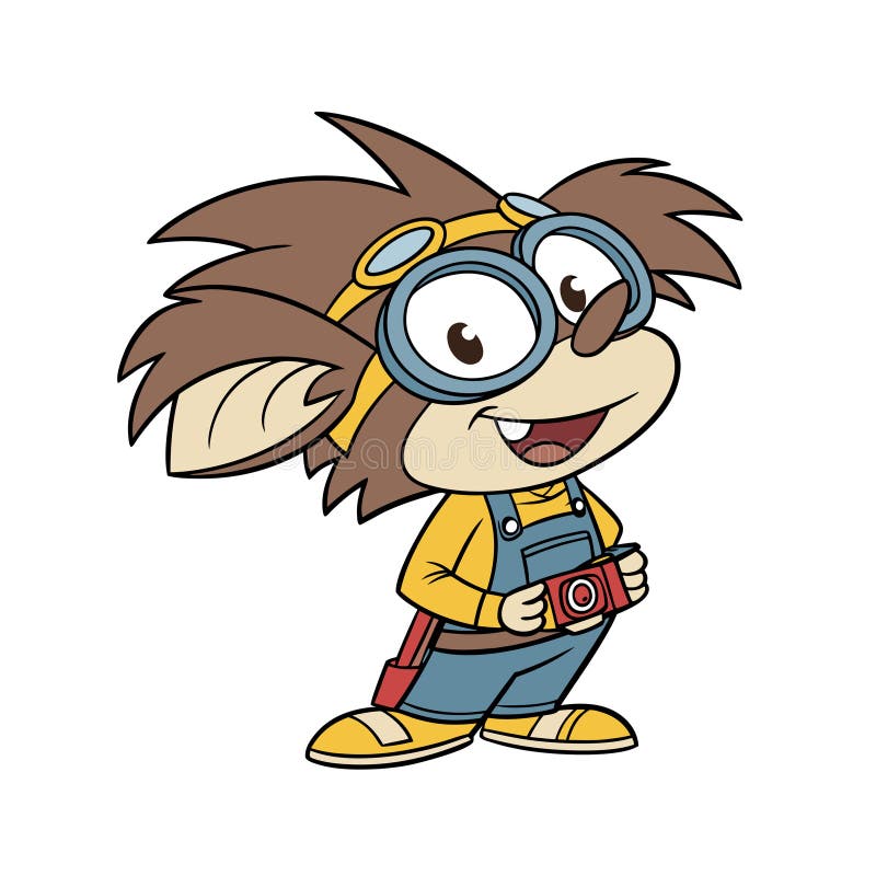 Dynamic Gizmo the Gadgeteer Character Design Stock Vector ...