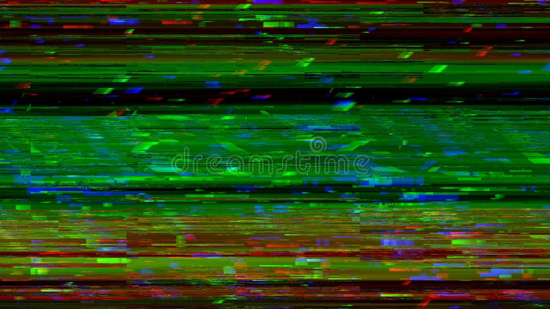 Dynamic Glich Video, Bad Tv Signal of Display, 3d Render Computer ...
