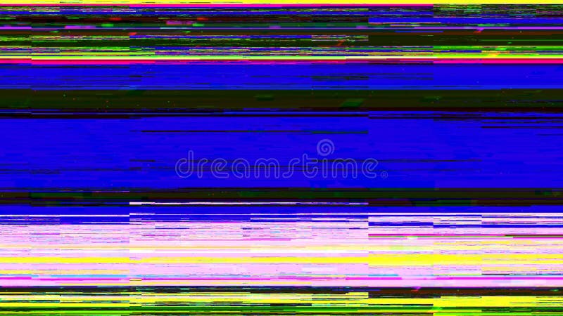 Dynamic Glich Video, Bad Tv Signal of Color Display, 3d Render Computer ...