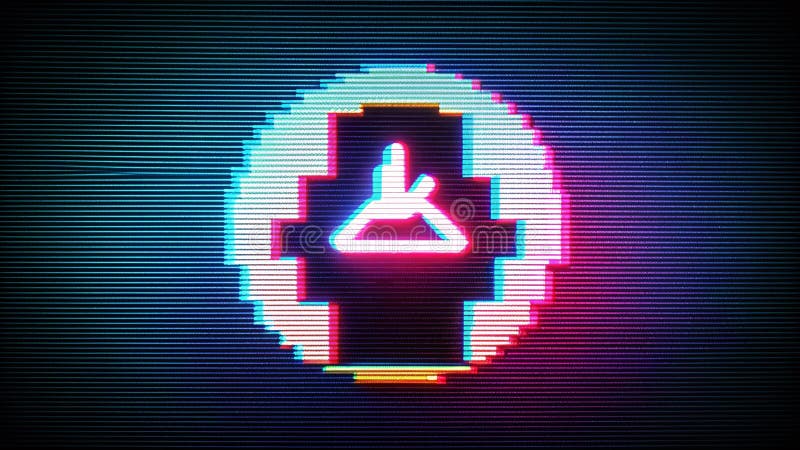 Dynamic Glitch Art Animation Loop a HandDrawn Error Message Silhouette ...