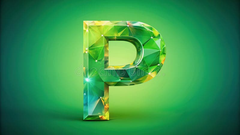 Dynamic Glitching Polygonal Letter P Animation 4K Looping Motion ...