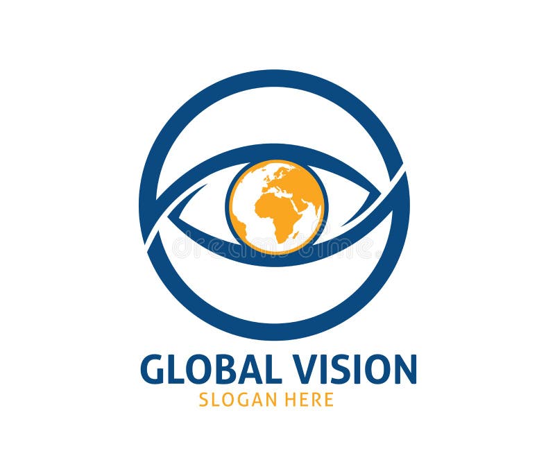 Dynamic Global Eye Future Vision Vector Logo Design Stock Illustration ...