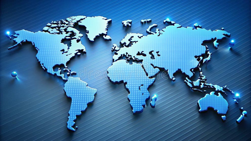 Dynamic Global Map Infographic Background Ideal for Business ...