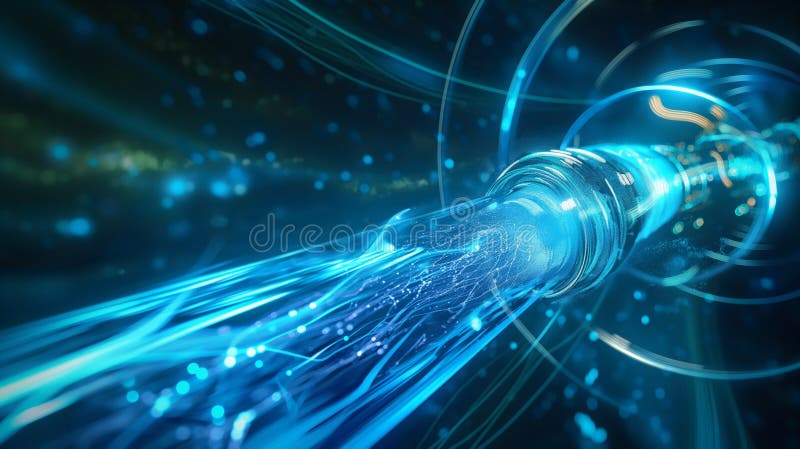 Futuristic Blue Energy Stream Stock Image - Image of blue, electric ...