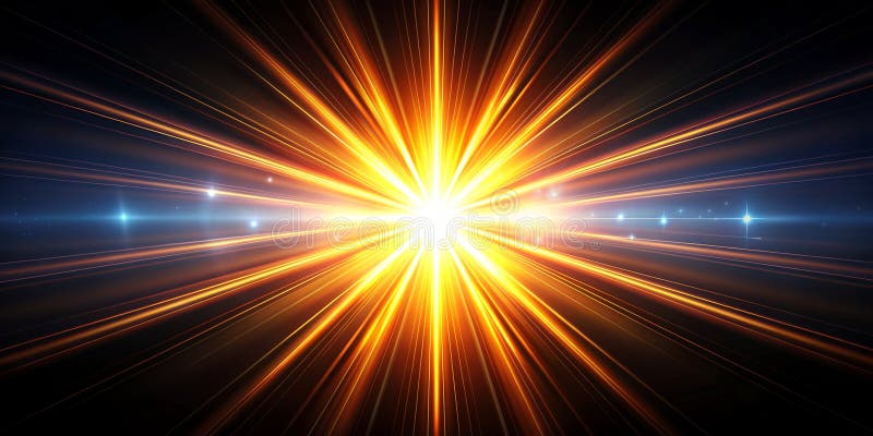 Dynamic Glowing Light Beams on a Black Background AI-Generated Content ...