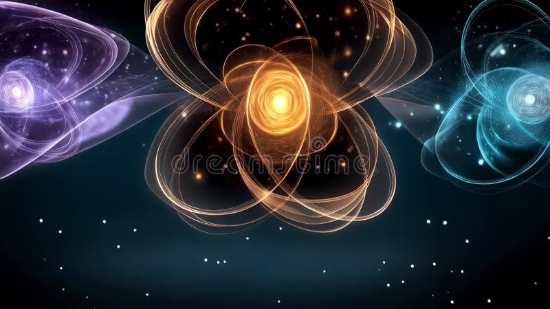 Dynamic Glowing Particles in Space Stock Video - Video of curve ...