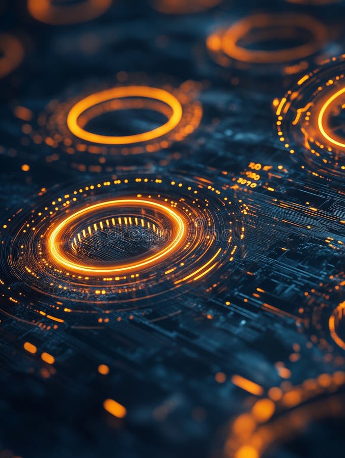 Dynamic Glowing Rings Create a Mesmerizing Abstract Visual Experience ...