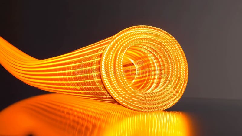 Dynamic Glowing Spiral of Led Neon Lights Creating Mesmerizing Loop ...