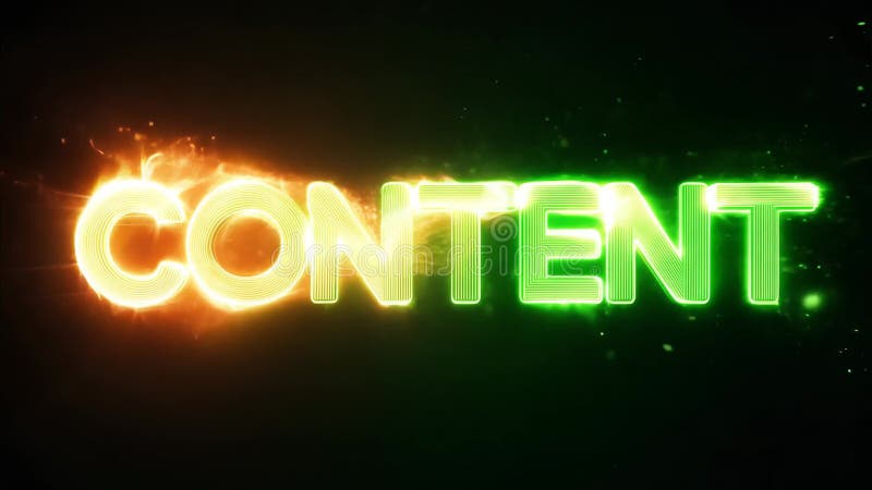 Dynamic Glowing Text Animation with Neon and Fire Effects Stock Footage ...