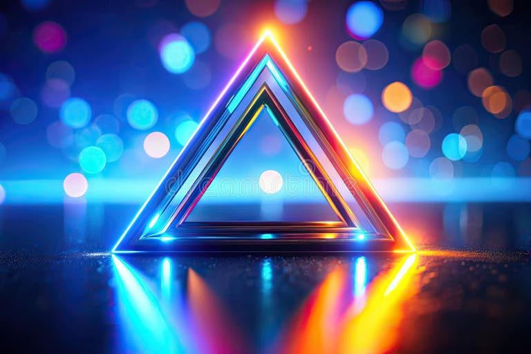 Dynamic Glowing Triangle TiltShift Animation a Surreal Visual Effect on ...