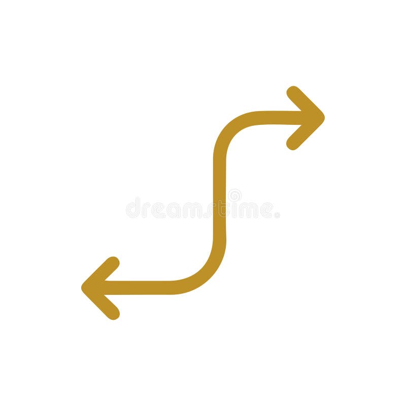 Arrow Gold Line Direction Stock Illustrations – 1,712 Arrow Gold Line ...