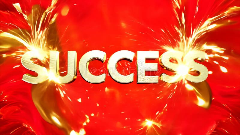 Dynamic Gold Text Animation with Sparkling Firework Explosions Stock ...