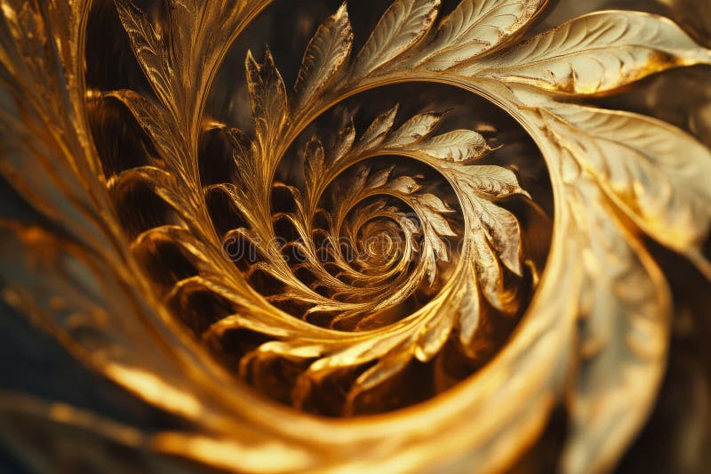 Dynamic Golden Spiral Continuously Twisting and Expanding, Creating a ...