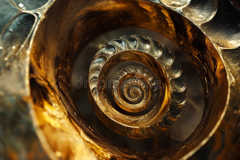 Dynamic Golden Spiral Continuously Twisting and Expanding, Creating a ...