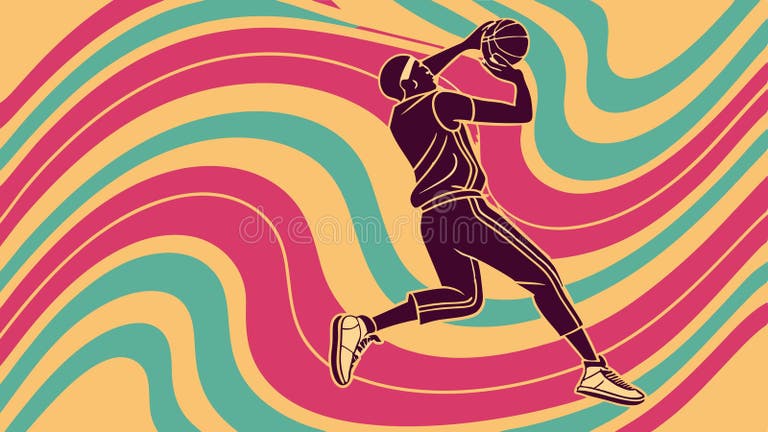 Dynamic Golf Swing with Abstract Vibrant Background, Vector Design ...