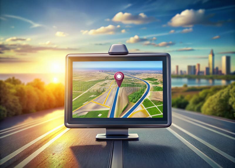 Modern GPS Navigation Design Element Minimalist Vibrant and Visually ...