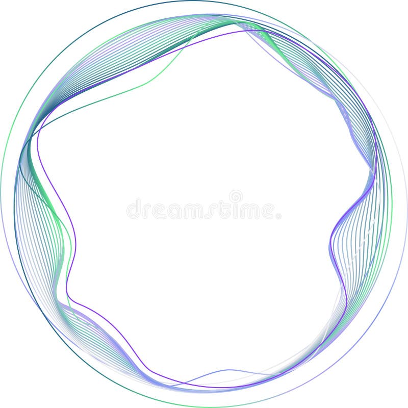 Circular Gradient Wave Pattern with Colorful Gradients and Dynamic Lines for Modern Design ...