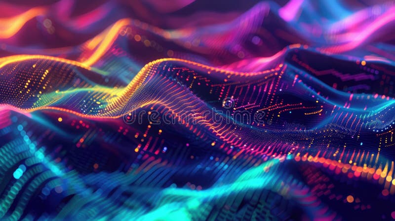 Dynamic Gradient Hologram with Bold Wave Patterns, Energetic and ...