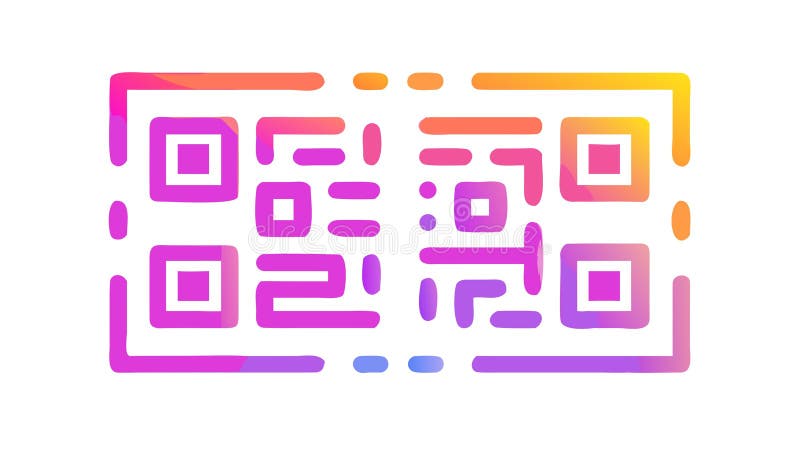 Dynamic Gradient QR Code Array Vector for Digital Information Flow, Vector Design Generative AI ...